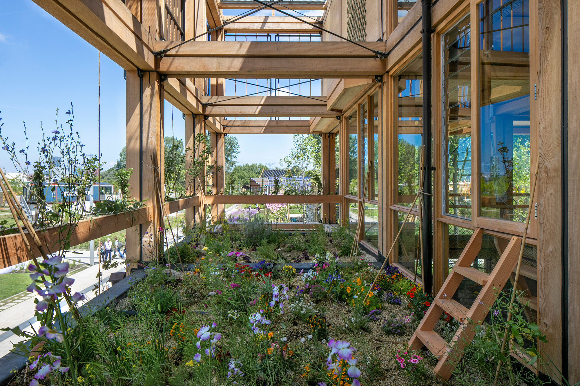 Flexibler, zirkulärer Holzpavillon von DP6 in Almere - Projekte - baunetz interior|design